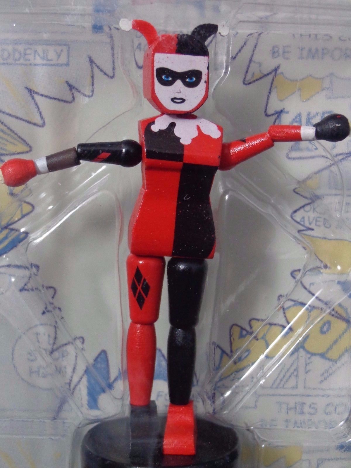 DC COMICS! HARLEY QUINN Classic WOODEN Push Puppet from Entertainment ...