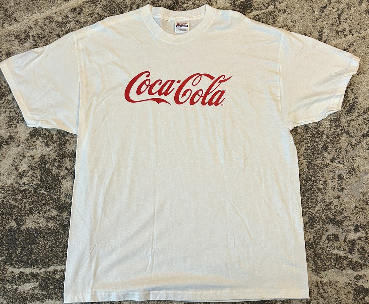Vintage Coca-Cola Coke Shirt Hanes Heavyweight XL Log… - Gem