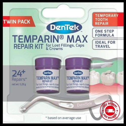 DenTek Temparin Max Dental Repair Kit – Temporary Lost Filling & Cap ...