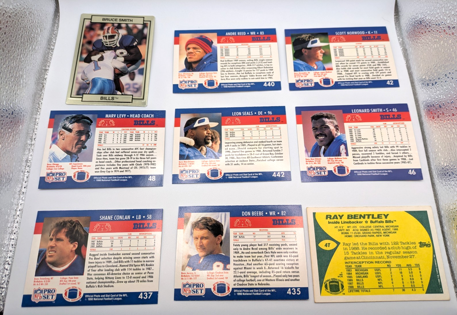 Vintage Buffalo Bills Autographed AUTO NFL PRO SET 9 Card Lot Smith ...