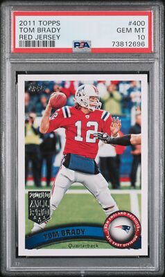 Tom Brady 2011 Topps Red Jersey Football Card #400 Graded PSA 10 | eBay