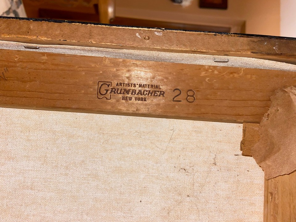 Leopard Print on Canvas by Artist Fritz Rudolph Hug Approx 29" x 23" | eBay