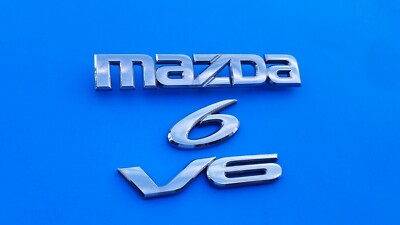 09 10 11 12 13 MAZDA 6 MAZDA6 V6 REAR EMBLEM LOGO BADGE SYMBOL USED SET ...
