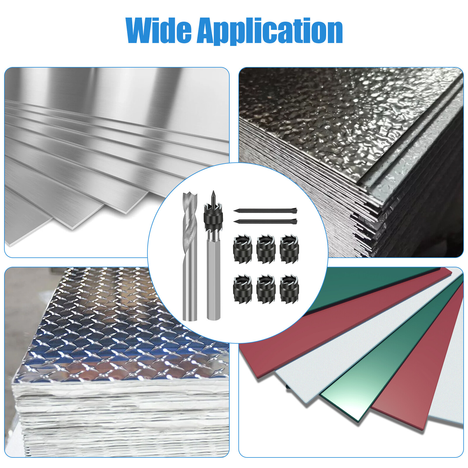 10Pcs 3/8" Double Sided Spot Weld Cutter Remover Drill Bit Welder Cut ...