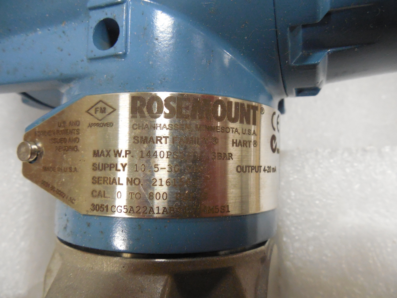 Rosemount Emerson 3051CG*7450265 Pressure Transmitter w/ Remote Seal ...