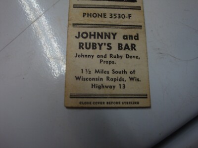 Johnny and Ruby's bar. Wisconsin Rapids, WI. 30s-40s Johnny & Ruby Dave ...