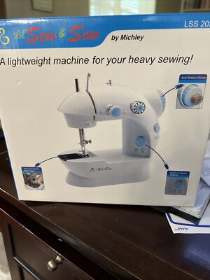 MICHLEY LSS-202 Lil' Sew & Sew Mini 2-Speed Sewing Machine, White | eBay
