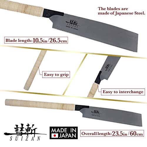 Japanese Hand Saw 10.5 Inch Kataba Single Edge Pull Saw For Woodworking ...
