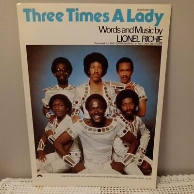 Sheet Music Three Times A Lady The Commodores Lionel Richie Motown ...