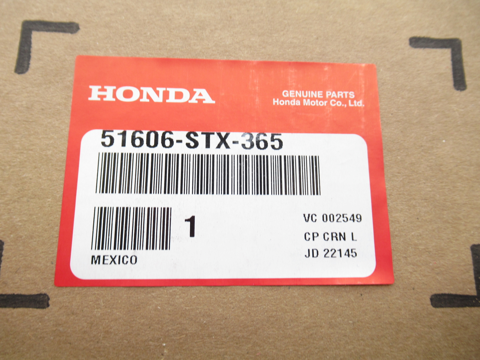Genuine OEM Honda Acura 51606-STX-365 Driver LH Front Shock Damper 2007 ...