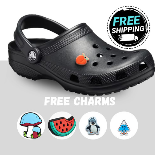 Classic Crocs Slip-On Waterproof Sandals for Men and Women Clog Black ...