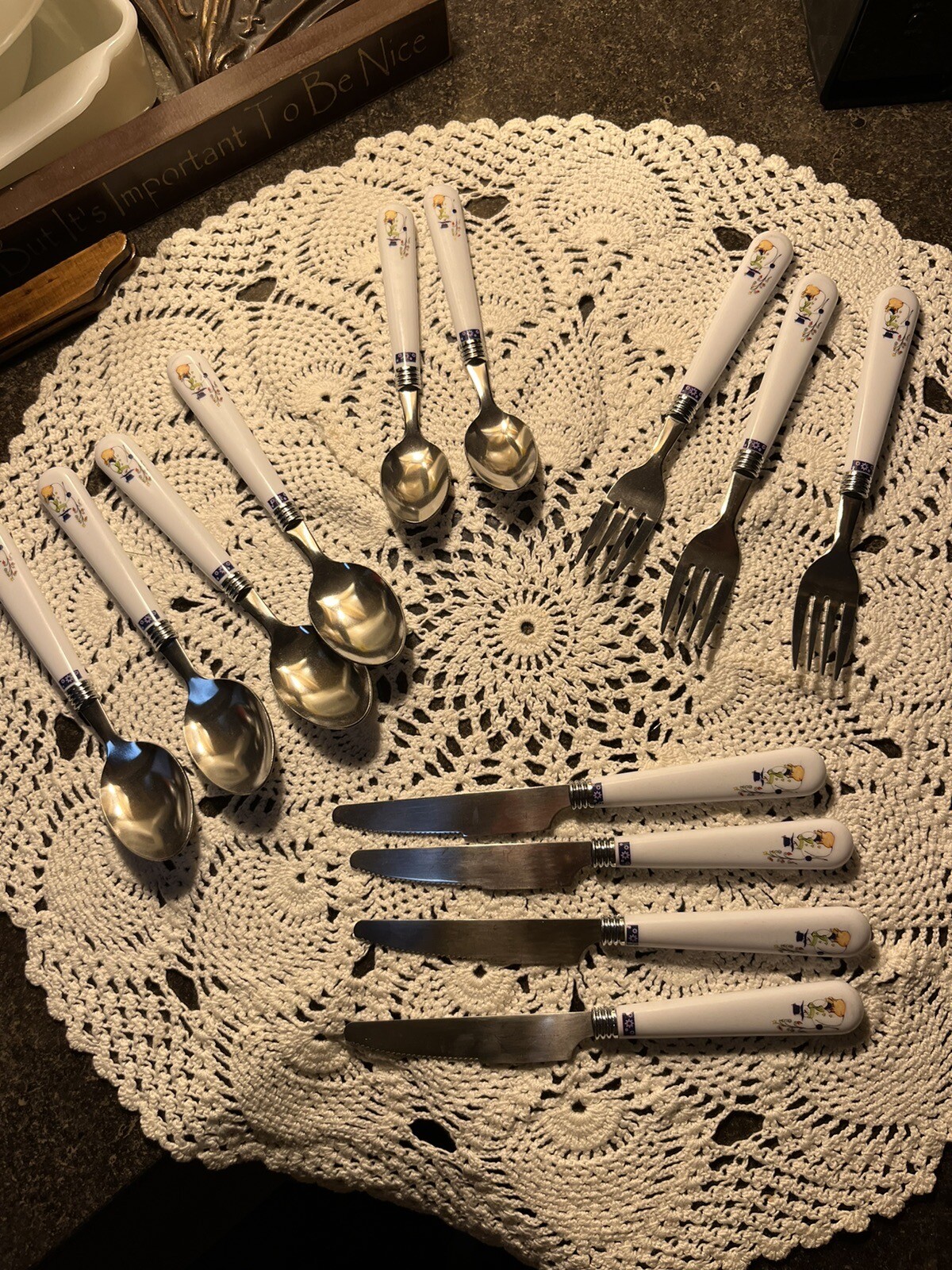 Today's Living Snowman Design Flatware Set--13 Pieces | eBay