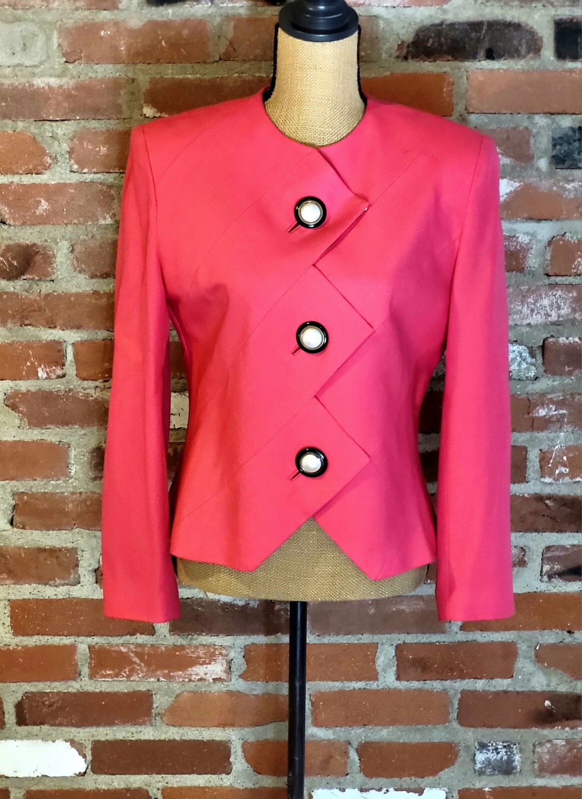 Sylph 80s Pink Linen Blazer - Gem