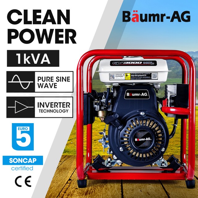 Baumr-AG GV3000 800W Inverter Petrol Generator - GENPIOBMRA3M0 for sale online | eBay