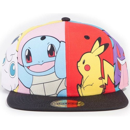 Difuzed Pikachu Squirtle Gengar Psyduck Multi Pop Art Pokémon Snapback ...