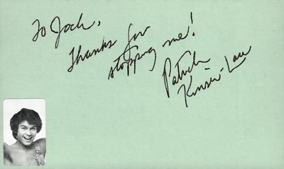 Patrick Kinser-Lan Signed Auto 3x5 Index Card | eBay