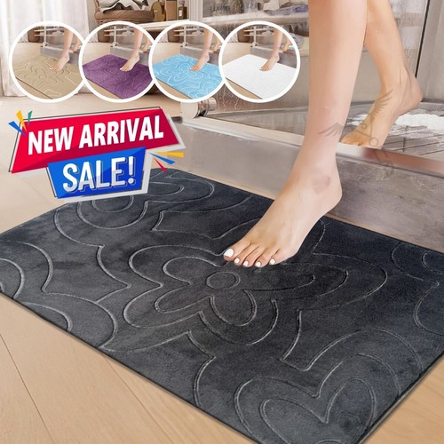 Non Slip Bath Mat Extra Large Bathroom Rug Water Absorbent Toilet ...