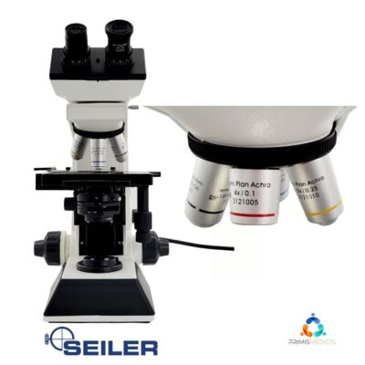 Seiler Microlux lll w/ 10x W.F Eye Pieces & 4 Objectives | eBay
