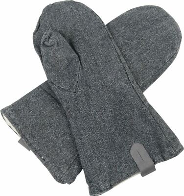 Original Swiss army mittens denim gray wool cold weather military ...