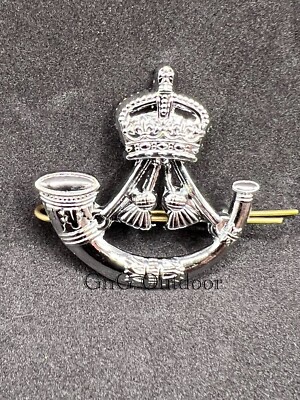 King’s Crown Rifles Regiment Cap Badge British Army Beret Metal Pin Cap ...