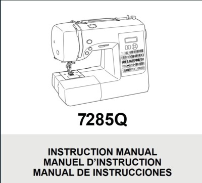 SINGER 7285Q Patchwork Sewing Operation Instruction Manual PDF or printed | eBay