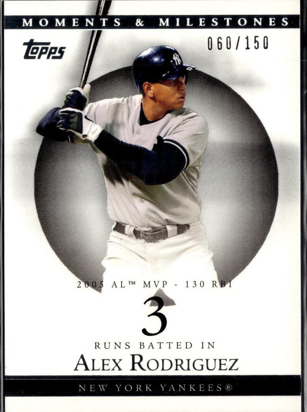 2007 Topps Moments & Milestones - Alex Rodriguez #34-34 2005 AL MVP ...