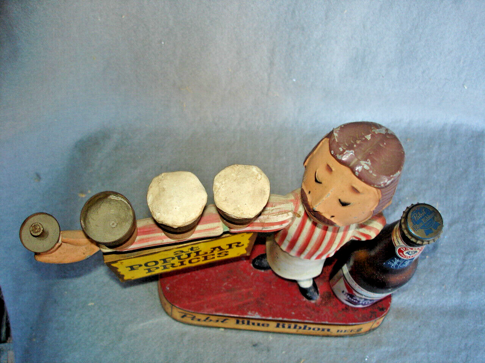 1950s Pabst Blue Ribbon Beer Bar Display Waiter Orginal | eBay