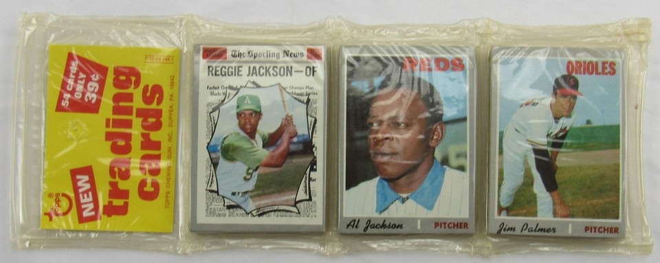 1970 Topps Baseball Card Rack Pack - Reggie Jackson AS / Jim Palmer ...