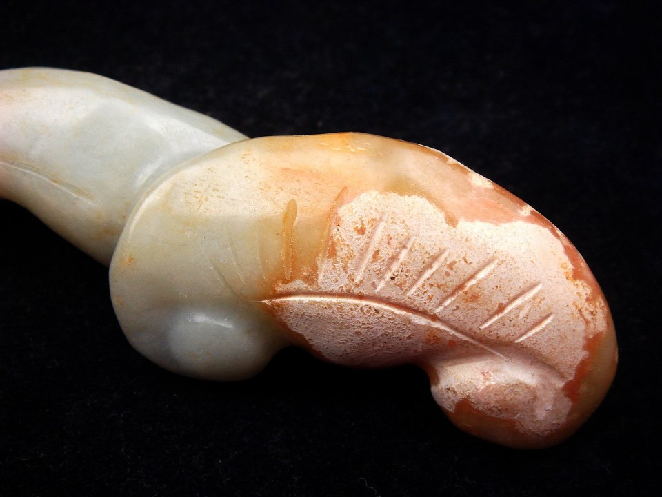 Old Nephrite Jade Stone Carved Sculpture Blessing Ru-Yi #06212504 | eBay UK