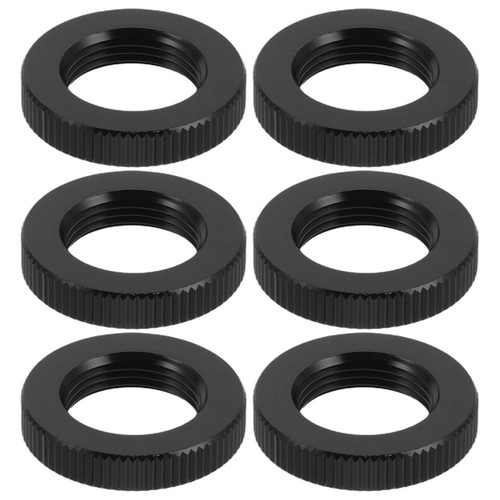 6PCS Knurled Lock Microphone Stand Nuts 5/8"-27 Double Locking Nut ...