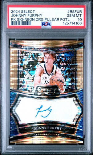 2024 PANINI SELECT RC SIGNATURES #RSFUR JOHNNY FURPHY 29/30 PSA 10 | eBay