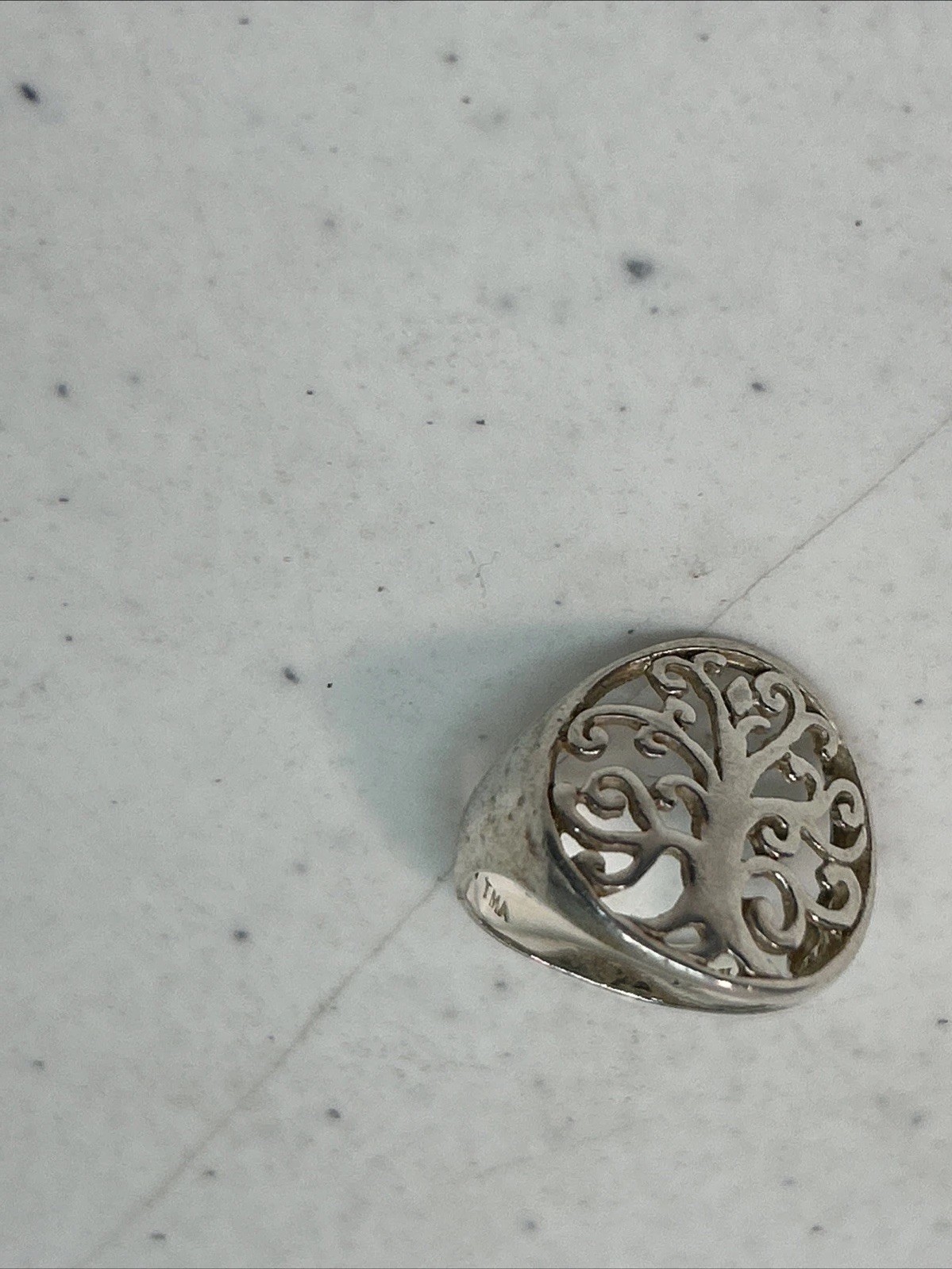 925 STERLING SILVER TREE OF LIFE RING SIZE 6 - Gem