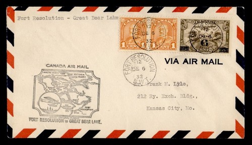 DR WHO 1932 CANADA FIRST FLIGHT FT RESOLUTION NWT TO GREAT BEAR LAKE ...