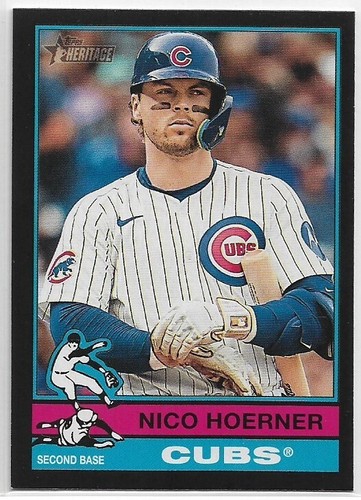 2025 Topps Heritage Nico Hoerner #52 Black Border Parallel /50 Chicago ...