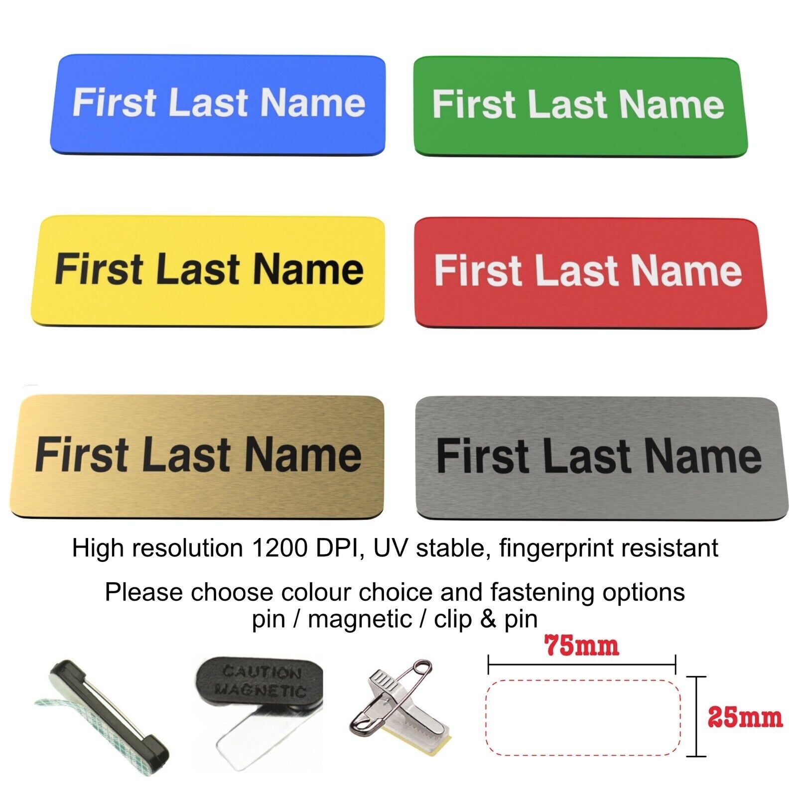 Personalised Premium Name Badge Design Your Custom Badge Staff ID Tag ...
