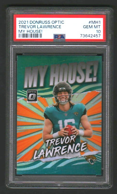 TREVOR LAWRENCE 2021 DONRUSS OPTIC MY HOUSE! RC #MH1 PSA 10 GEM ...