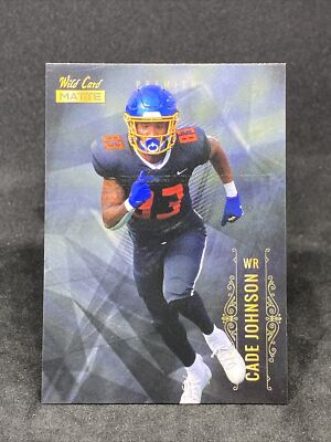 2021 Wild Card Matte Black Premier Cade Johnson #MBC-70 Purple 🏈🏈 | eBay