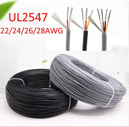 UL2547 Shield Cable 22/24/26/28 AWG 2/3/4-Core Earphone Audio Signal ...