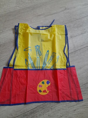 Childrens PVC Arts Craft Tabard Kids Painting Childs Cooking Apron ...