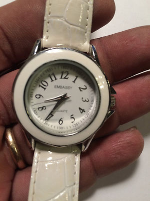 Nice Ladies White Band Embassy Analog Watch | eBay