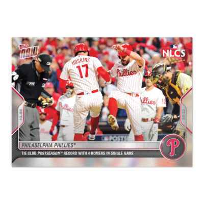 Philadelphia Phillies 4 HR Ties Record 2022 MLB TOPPS NOW Card 1119 ...