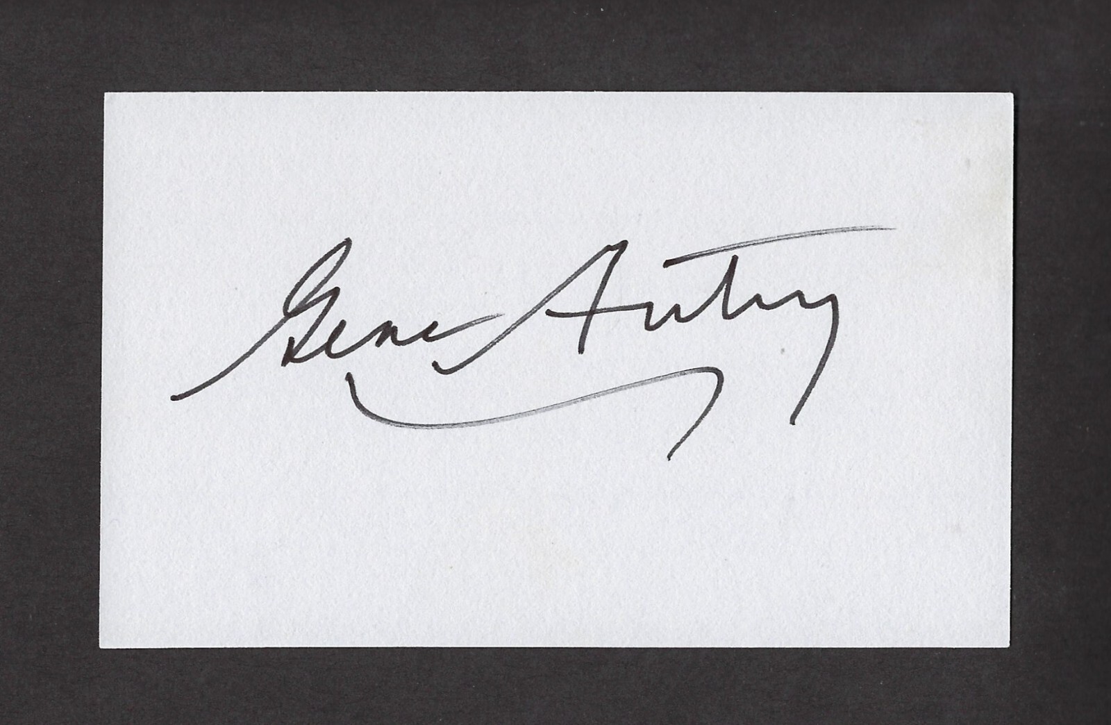 Cowboy film star Gene Autry 8x10 photo with 3x5 autographed index card ...