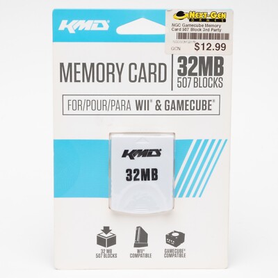 KMD 32MB (507 Blocks) Memory Card for Nintendo Wii & Gamecube Consoles ...