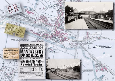 Somerset & Dorset and G.W.R. - Highbridge - Railway Map & Art Poster | eBay