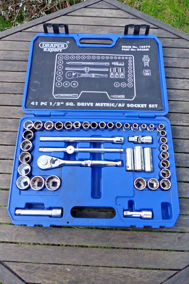 DRAPER EXPERT 41Piece Combined Metric/AF Socket Set H42AM VGC | eBay UK