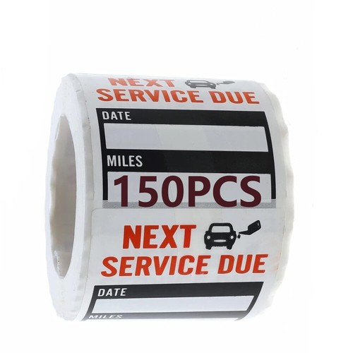 150pcs Oil Change Stickers Service Service Due Reminder Stickers Labels ...