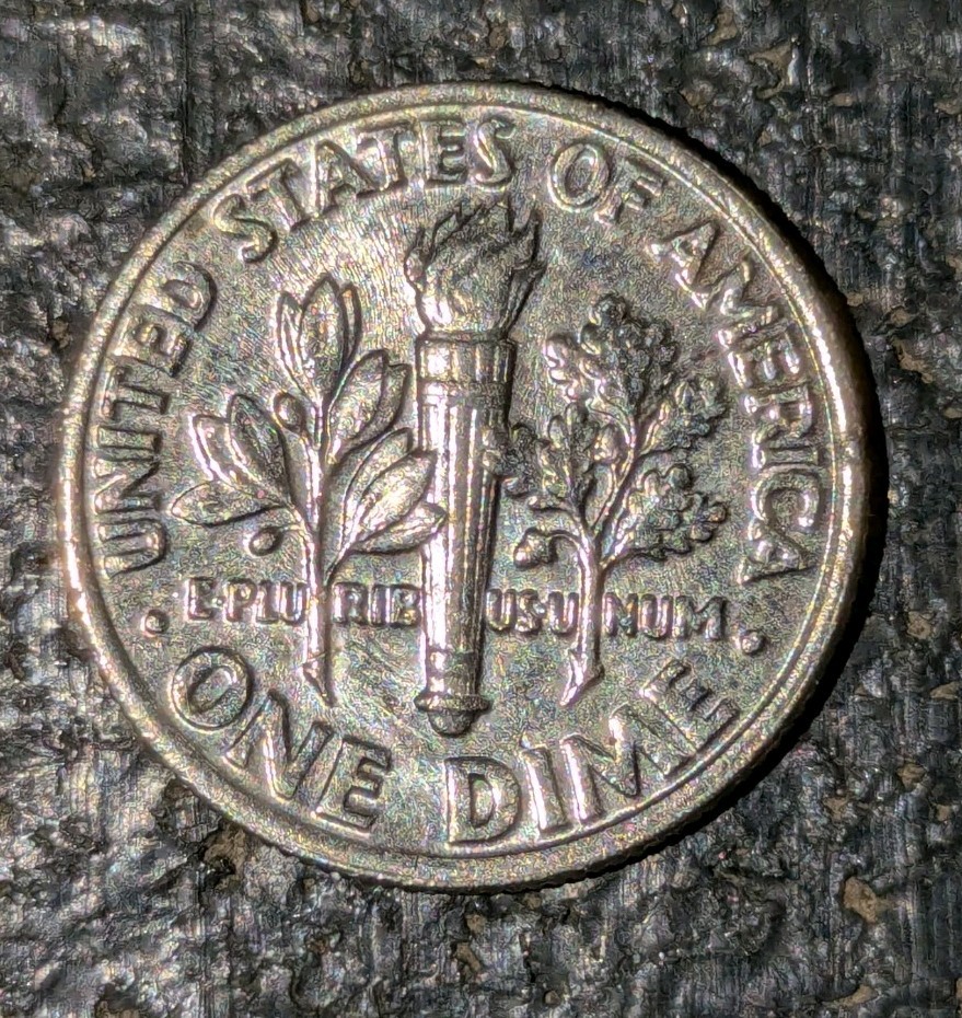 1988 P 10c Dime Mint State Cameo Partial Collar Error Misaligned Rim ...