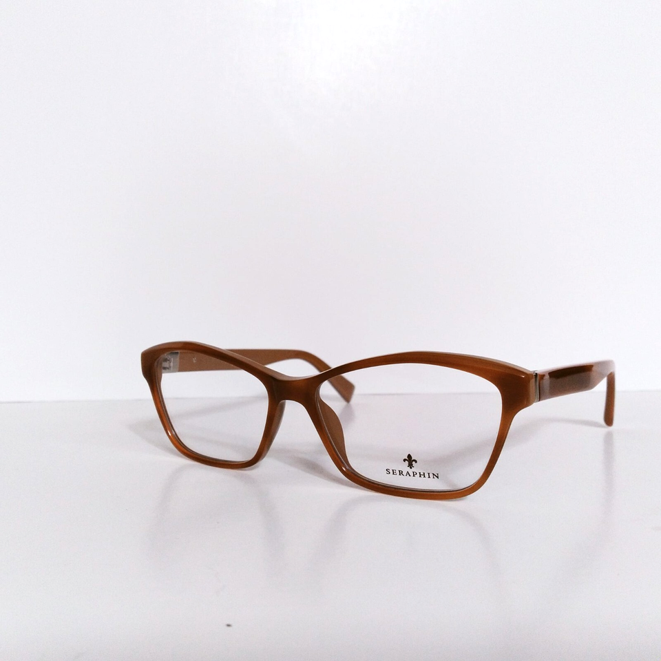Womens Seraphin Caramel Designer Cat Eyeglasses Frames 55-15-140 Made In Japan | eBay