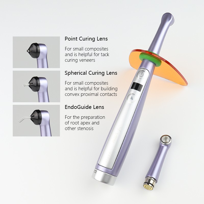 VAFU Dental LED Curing Light Lamp Metal Body 3200mW/cm² Caries Detector ...