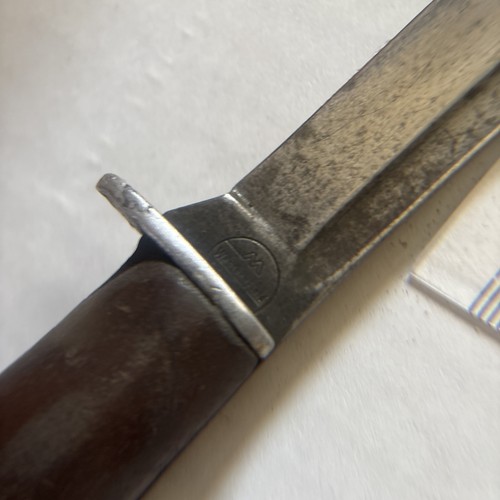 Vintage Western Field Knife With Sheath Wood handle | eBay